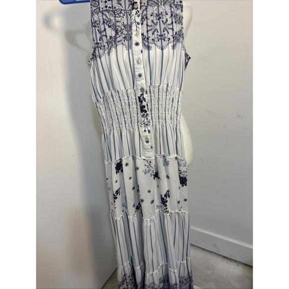 Anthropologie | Dresses | Anthropologie Fig Flower Midi Dress Boho ...